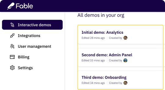 B2B Demo Software for Partner Enablement | Fable